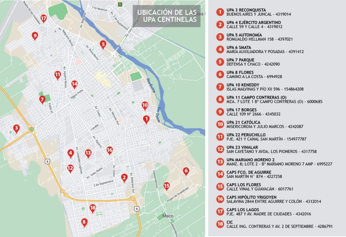Exclusivo: El mapa de las UPA centinelas | Nuevo Diario Web